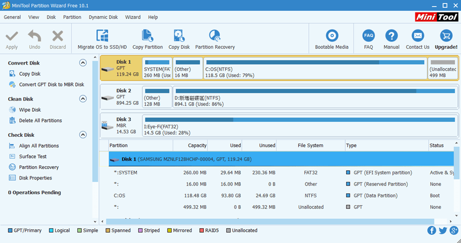MiniTool Partition Wizard Free 12.3 免費且功能強大的磁碟管理工具 :: 哇哇3C日誌