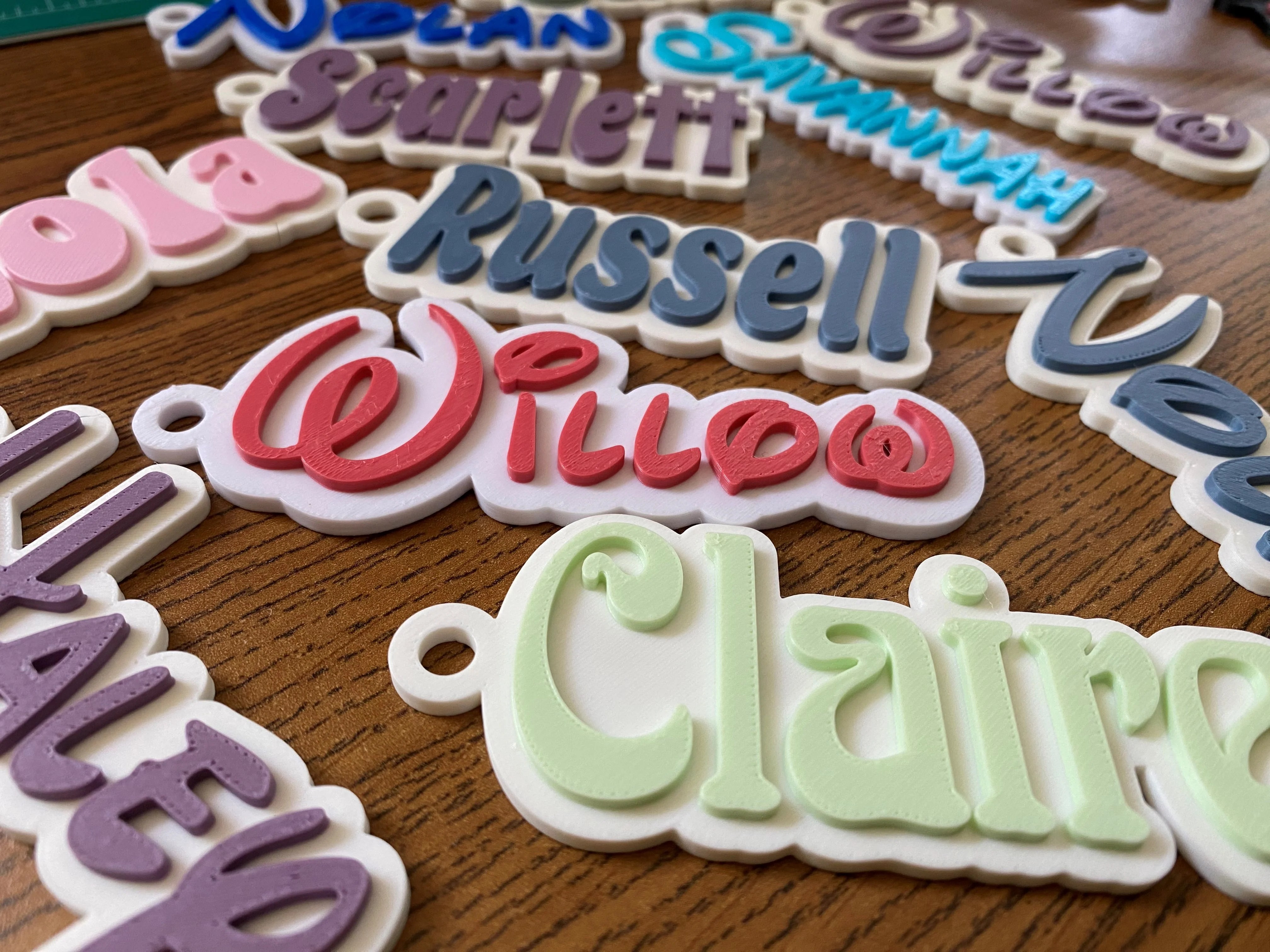 Personalized 3d Printed Name Tags Hovey Designs