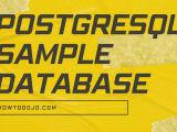 Postgresql Sample Database Howtodojo
