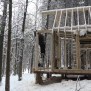 10 Minute Off Grid Cabin Build!