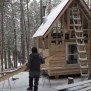 10 Minute Off Grid Cabin Build!