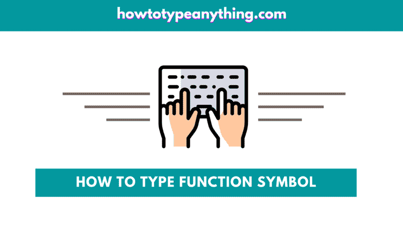 How to Type Function Symbol on Keyboard (Word or Excel) - How to Type ...