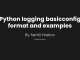 Python Logging Basicconfig Format And Examples Backend Apis Web Apps