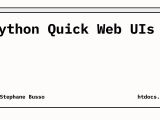 Python Quick Web Uis