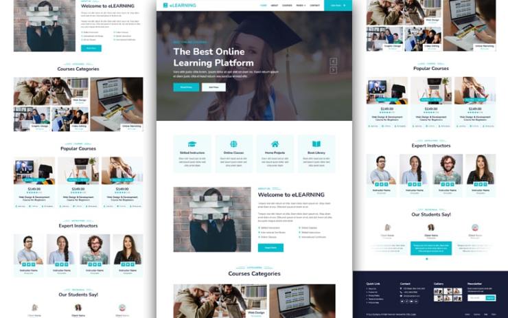 eLearning HTML Template Free Download - HTML Codex