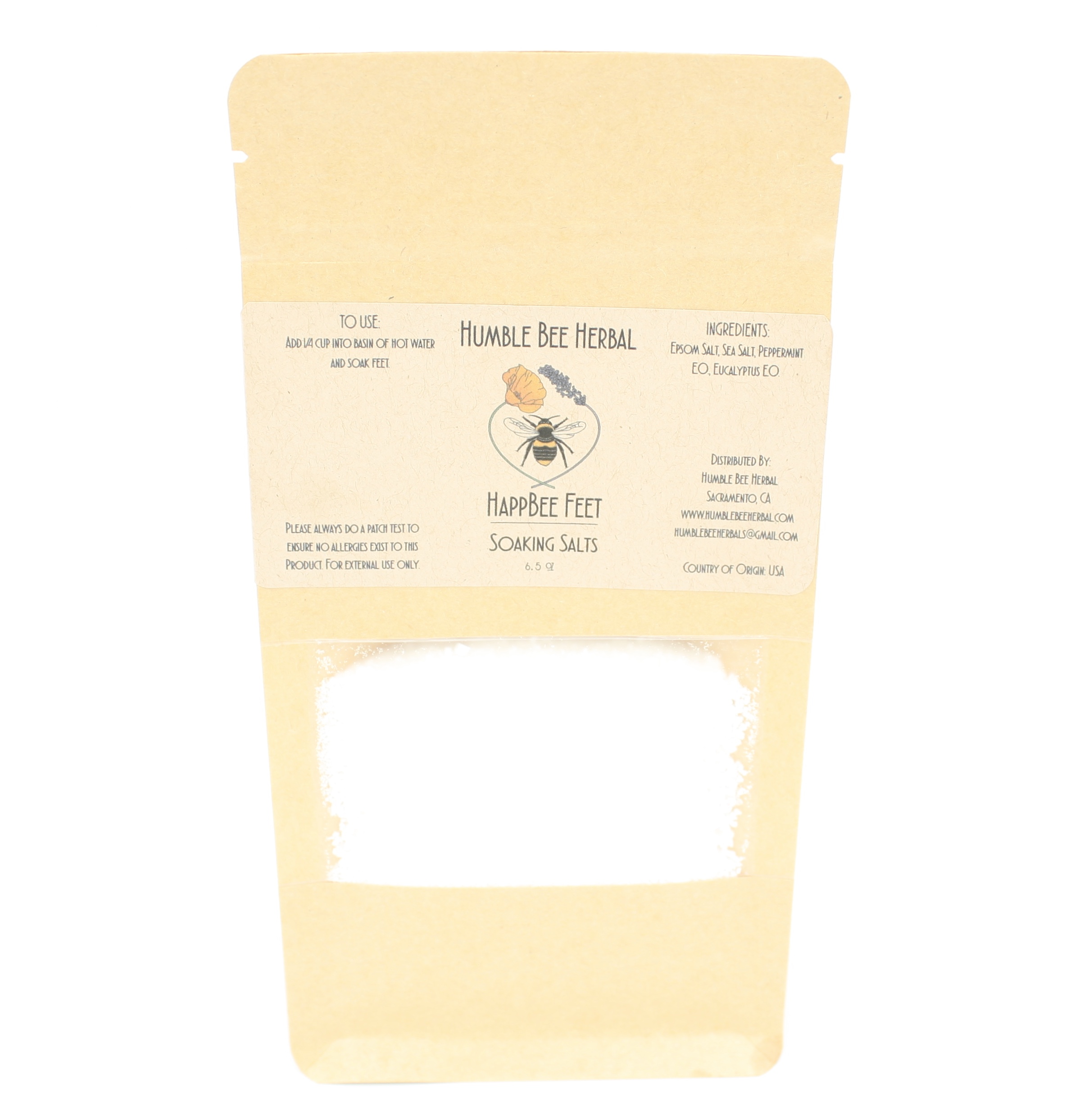 HappBee Feet Soaking Salts - Humble Bee Herbal