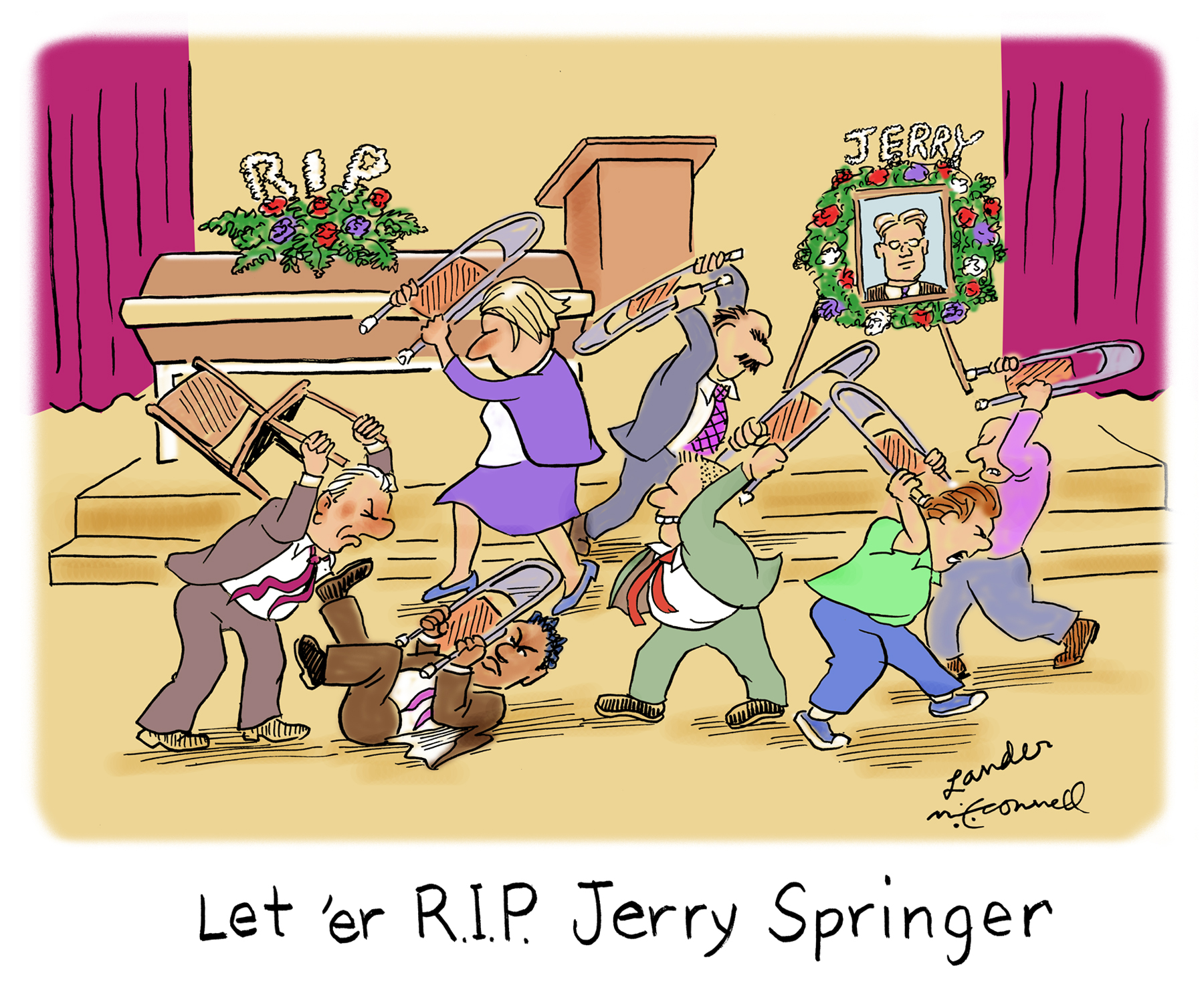 Cartoon: Let ‘er R.I.P Jerry Springer – HumorOutcasts.com