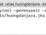 Generate Keystore Using Keytool In Java Huong Dan Java