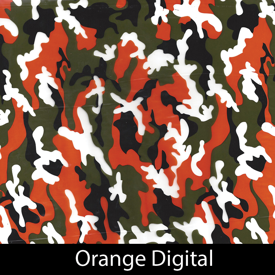 Orange Digital Camo Pattern