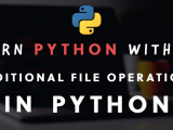 Additional File Operations In Python I Sapna