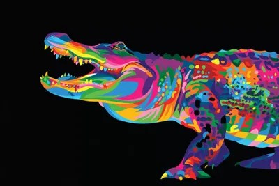 Abstract Alligator Painting