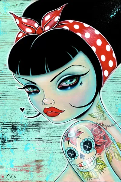 Pin Up Eyes Drawing