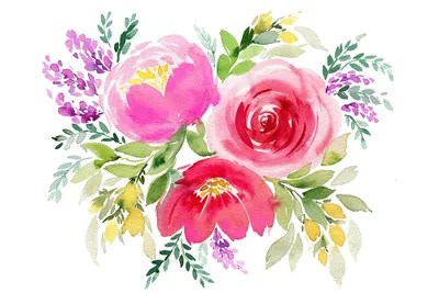 Artsy Flowers Canvas Art By Ninola Design Icanvas