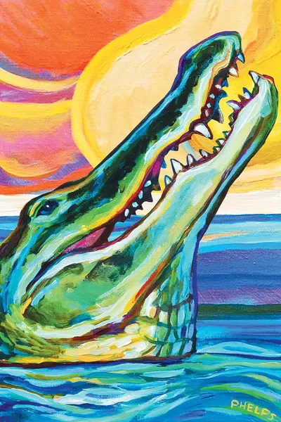 Abstract Alligator Painting