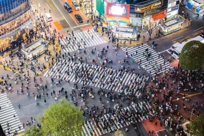 Shibuya Crossing Tokyo Japan Canv Canvas Wall Art Matteo Colombo