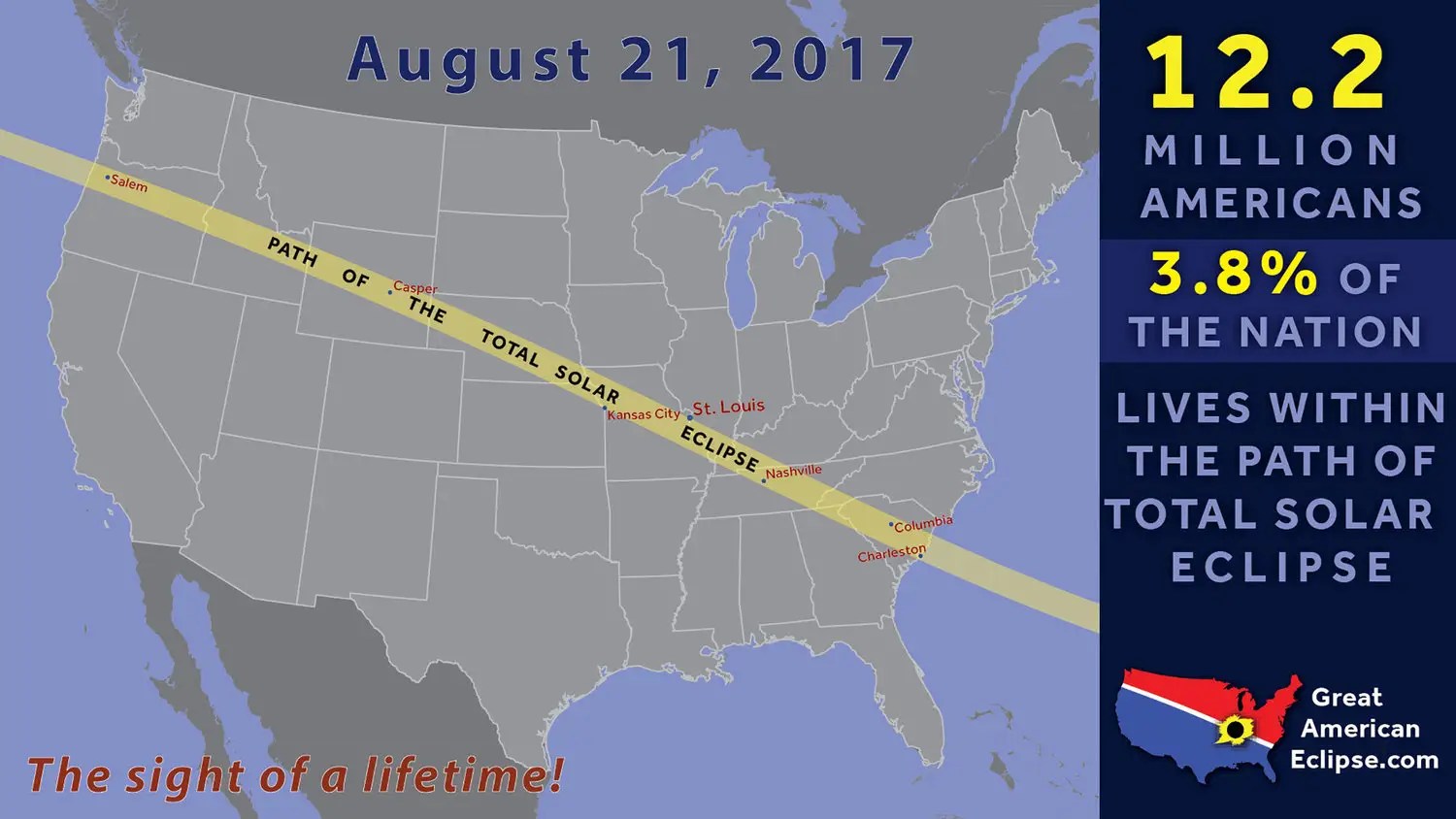 Solar Eclipse 2017 Map Business Insider - Download Perfect Vintage Illustration | Retina