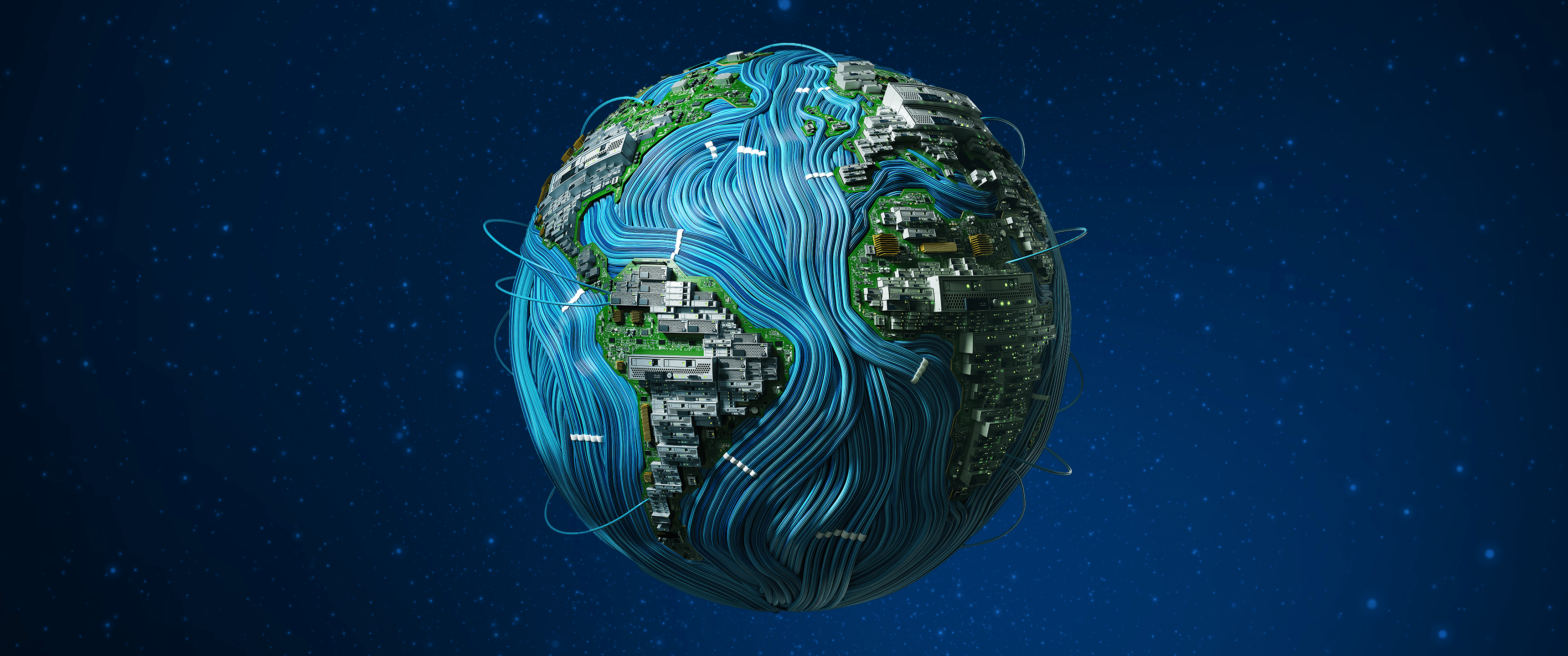 Circuitboard Earth (Ultrawide) [3440×1440] – HD Wallpapers