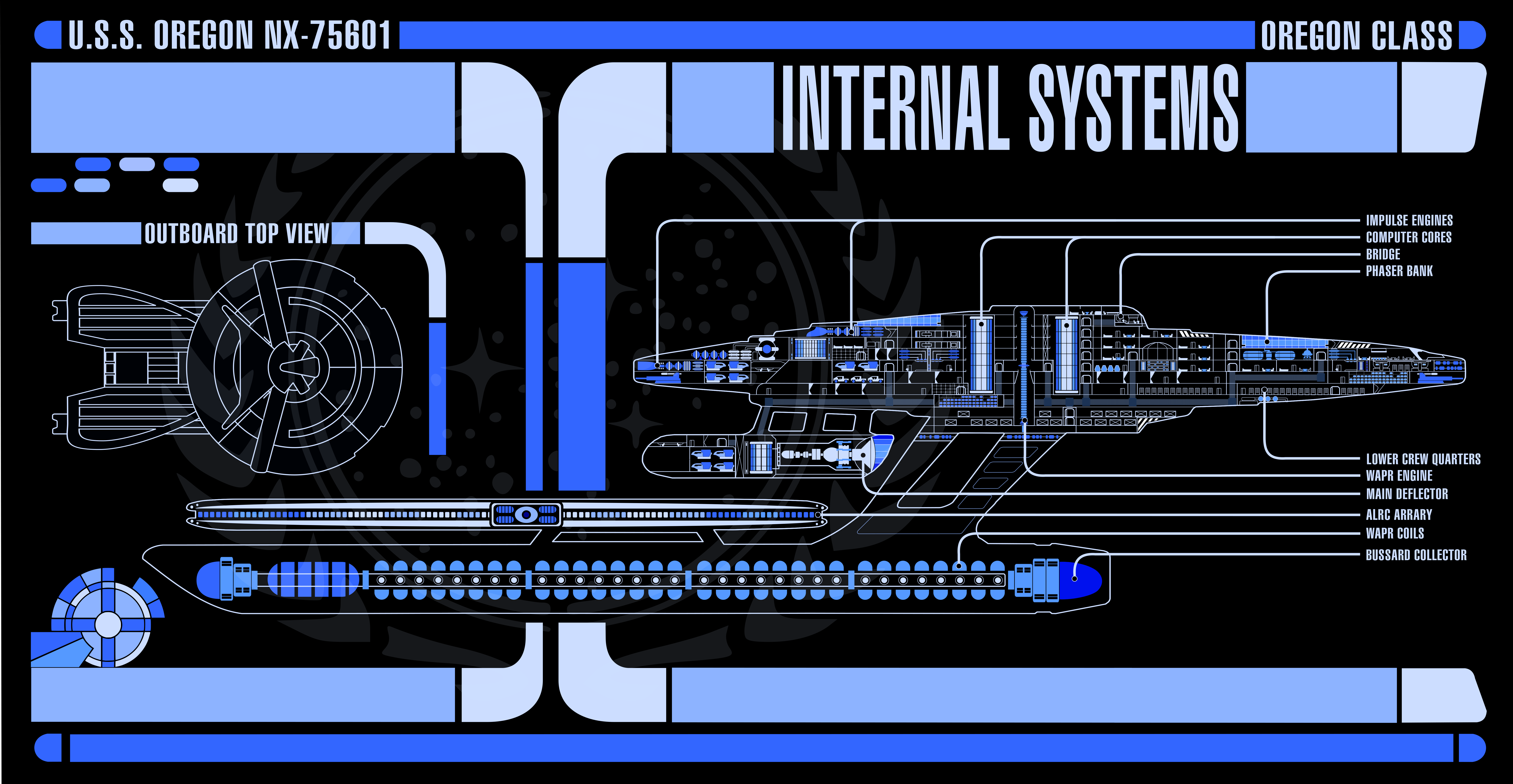 Oregon Class Starship (Star Trek) [8108 x 4203] [Context In Comments ...