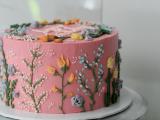 Made A Bright And Colourful Floral Cake R Baking