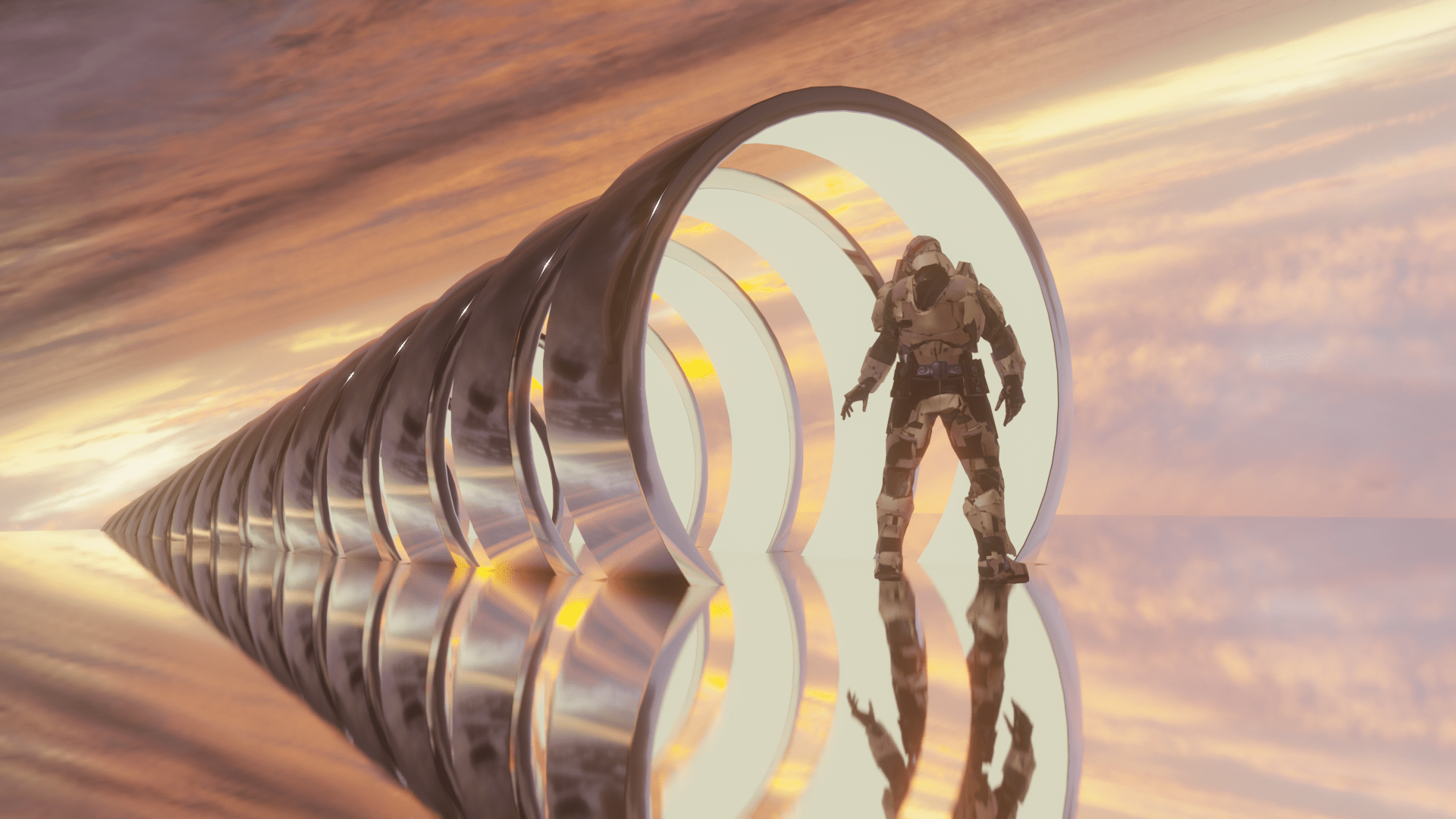 Wallpaper I made while learning blender. – HD Wallpapers