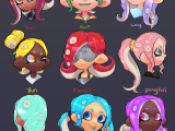 I Made Some New Octoling Girl Hairstyles R Splatoon