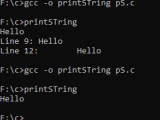 C Printing A String Character Pointer Using Printf Directly