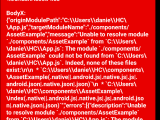 Android React Native App The Development Server Returned Response
