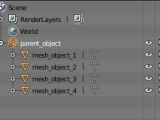 Python How To Attach Multiple Mesh Nodes To One Object In Blender