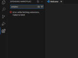 Cors Error When Fetching Extensions In Vs Code Failed To Fetch Stack