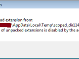 Disable Chrome Dialog Failed To Load Extension From Using Selenium