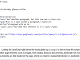 Javascript Is Best Practice When Put Script Link Jquery At The End