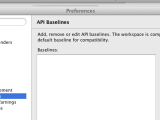 Java Adding Api Baseline In Eclipse Stack Overflow