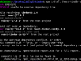 A Error While Occuring Installing React Tinder Card R Reactjs