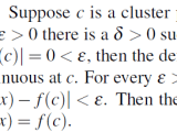 Real Analysis The Definition Of Continuous Function And Proposition