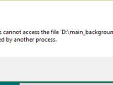 Winforms The Process Cannot Access The File Because It Is Being Used