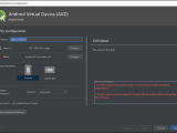 Android Virtual Device Manager Can Not Start Virtual Device Missing