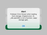 Javascript React Native Error Message When Using Firebase On Expo Ios
