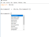 Python Docx Will Not Autocomplete On Ides Stack Overflow