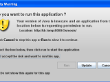 Security Java Is Insecure Message When Running Some Applets Stack