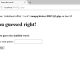 Html Guessing Game Php Stack Overflow