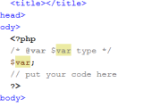 Which Php Documentation Comment For Variable Type Declaration Is