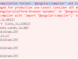 Uncaught Error Angular Jit Compilation Failed Angular Compiler Not