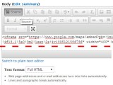 Wysiwyg Adding Google Map Via Iframe With Ckeditor In An Article