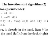 Sorting Algorithm Insertion Sort Pseudocode Given In Lectures Seems