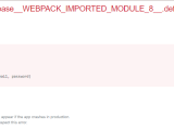 Javascript Typeerror Firebase Firebase Webpack Imported Module 8