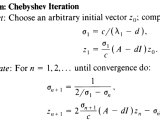Algorithm Finding Largest Eigenvalue Using Chebyshev Iteration