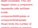 Javascript Maximum Update Depth Exceeded Reactjs Componentdidmount