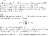 Probability Confidence Interval For These 2 Questions Mathematics