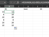 Excel Cumulative Sum With Reset On Target Sum Stack Overflow