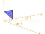 Tikz Coordinate System With Skew Axis Tex Latex Stack Exchange
